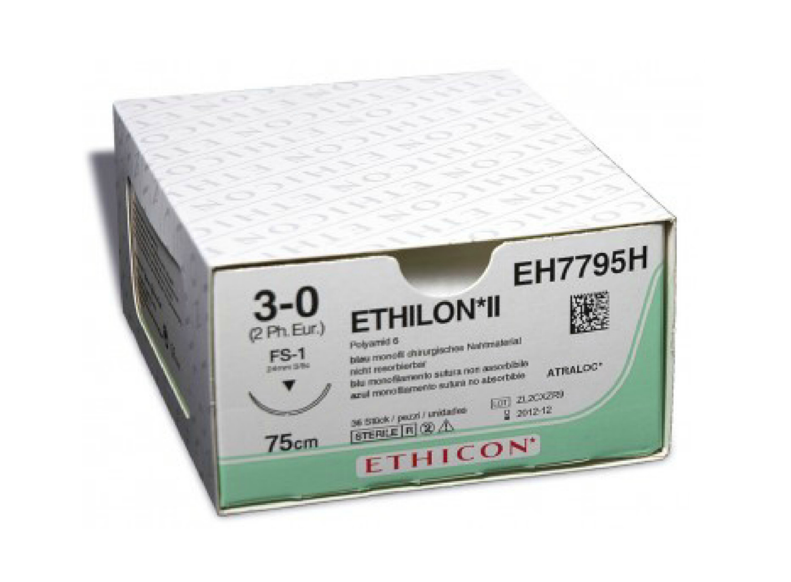 Ethilon suture 5-0, EH7790H, FS-2 needle. We ship internationally. Ethilon suture 5-0, EH7790H, FS-2 needle. We ship internationally.